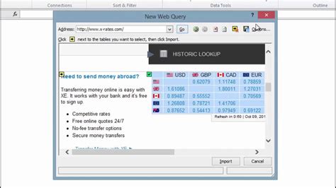 Importing Web Data Youtube