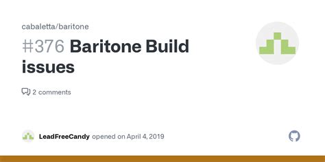Baritone Build Issues · Issue 376 · Cabaletta Baritone · Github
