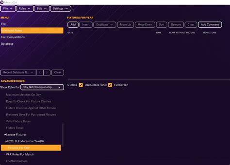 in game ignoring results made in editor but accepts fixtures pre game