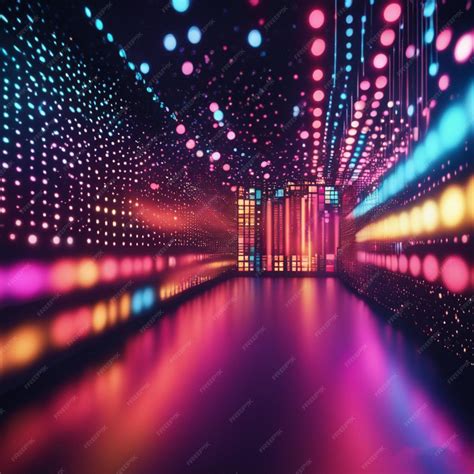 Premium Ai Image Abstract Colorful Technology Dotted Wave Background Wallpaper