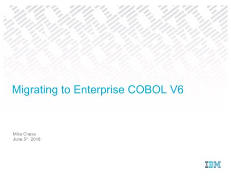 Cobol V6 Migration Best Practices For Cobol V6 Migration Examples Of Invalid Data How To Prepare