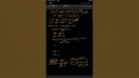Find Second Largest Element From Array Java Javaprogramming Youtube