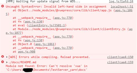 Vuepress Dev Server Is Not Working When Only I Tried It By Yarn Stack Overflow
