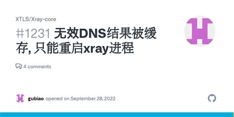 无效dns结果被缓存 只能重启xray进程 · Issue 1231 · Xtlsxray Core · Github