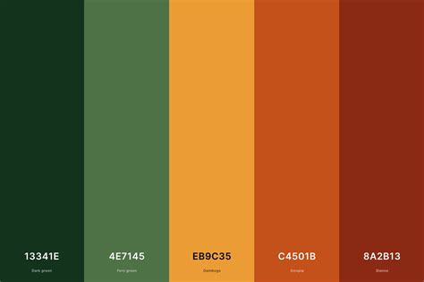 35 Best Green Color Palettes With Names And Hex Codes