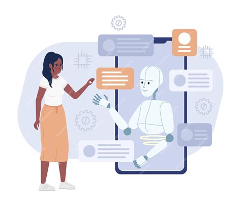 premium vector ai assistant flat concept vector spot illustration