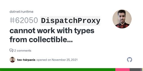 `dispatchproxy` Cannot Work With Types From Collectible Assemblies