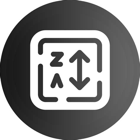 Alphabetical Order Solid Black Icon Vector Art At Vecteezy
