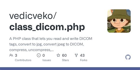 Github Vedicveko Class Dicom Php A Php Class That Lets You Read And Write Dicom Tags Convert