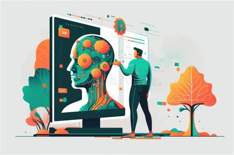 Person Using Machine Learning To Design New Product Or Service Stock