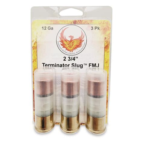 Phoenix Rising Terminator Slug 12 Gauge 2 34 515 Grain Fmj Slug 3