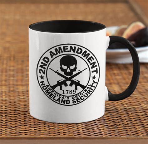 2nd Amendment Mug Americas Original Homeland Security 11 Oz White