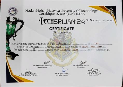 Kunal On Linkedin Thrilled To Share That I Secured 3rd Position In