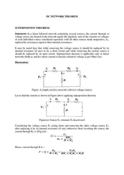 SOLUTION Dc Network Theorem Notes Studypool