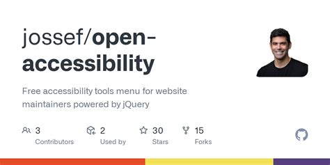 GitHub Jossef Open Accessibility Free Accessibility Tools Menu For Website Maintainers