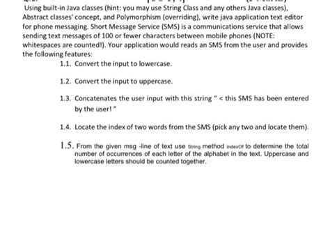 Solved Using Built In Java Classes Hint You May Use String