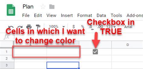How To Change Color Of A Specified Cell S When Checkbox Is Checked In Google Sheets Stack