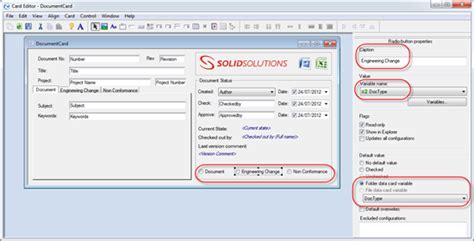 solidworks enterprisepdm datacard smart logic