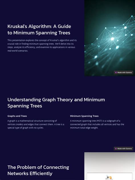 Kruskals Algorithm A Guide To Minimum Spanning Trees Pdf Discrete