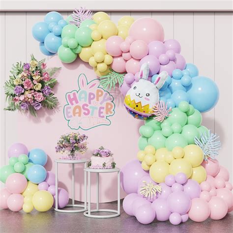 Easter Balloon Garland Arch Kit With Pastel Balloon Foil