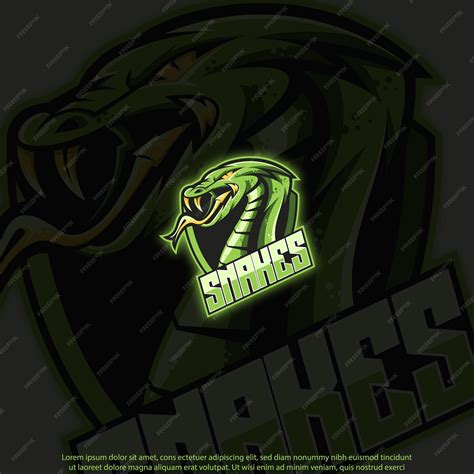 뱀 마스코트 로고 디자인은 상징 Identyti 상징 브랜드 클럽 팀 게임 E스포츠 등에 잘 사용됩니다 프리미엄 벡터