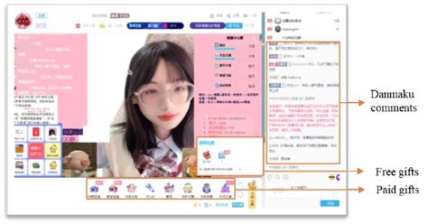 an example of the interface of the entertainment live streaming