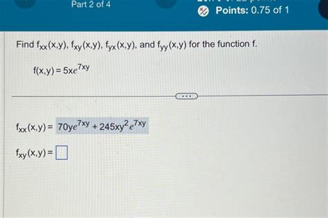 Solved Part Of Points Of Find Chegg