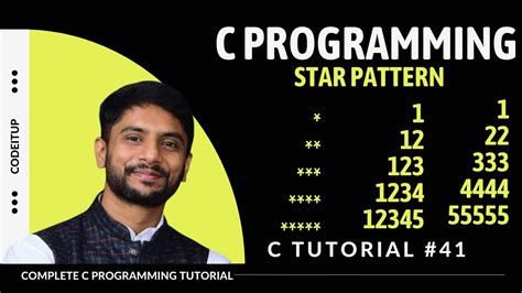 C Star Pattern Printing Star Pattern Part In Hindi YouTube