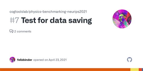 Test For Data Saving · Issue 7 · Cogtoolslabphysics Benchmarking