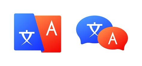 Premium Vector Language Translation Icons Translation Buttons Flat