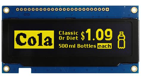 Mdob256064b1v Ym Midas 3 12in Yellow Passive Matrix Oled Display 256