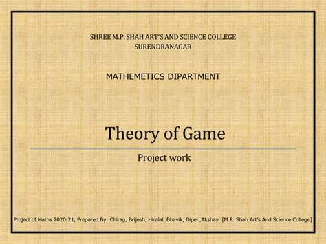 Game Theory Ppt Pptx