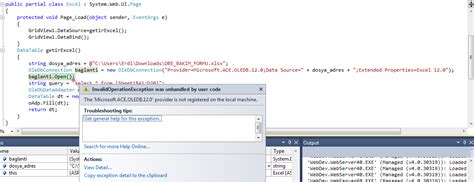 Visual Studio 2010 The Microsoft ACE OLEDB 12 0 Provider Is Not Registered On The Local