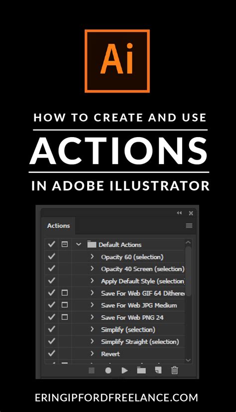 how to create and use actions in adobe illustrator learning graphic