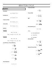 Brayton Cycle Compression Ratio Equations Efficiency Analysis Course Hero