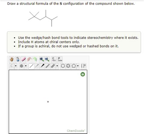 Solved Draw A Structural Formula Of The S Configuration Of Chegg Com