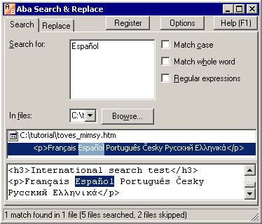 Searching In Unicode Files Aba Search Replace
