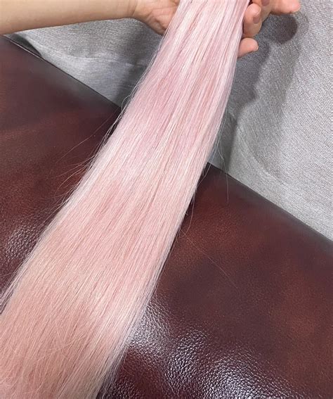 붙임머리 특수컬러 20인치 연핑크 당근 중고거래