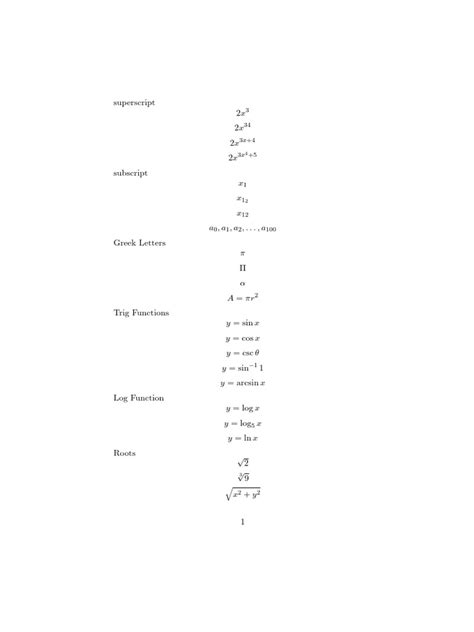 Mathematical Notation Pdf