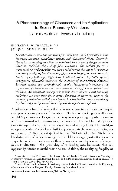 Pdf A Phenomenology Of Closeness And Its Application To Sexual