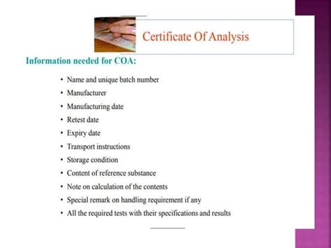 Usp Edqm Reference Standard Pptx