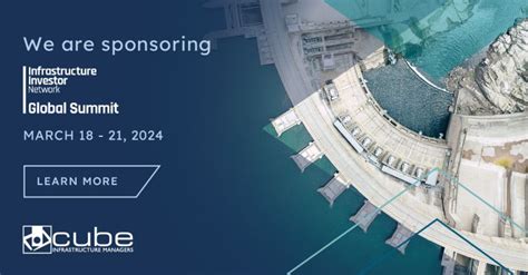 Cube Infrastructure Managers On Linkedin Infrastructure Investor Network Global Summit Pei Events