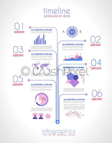 Timeline To Display Your Data With Infographic Element Stock Vector 53955 Crushpixel