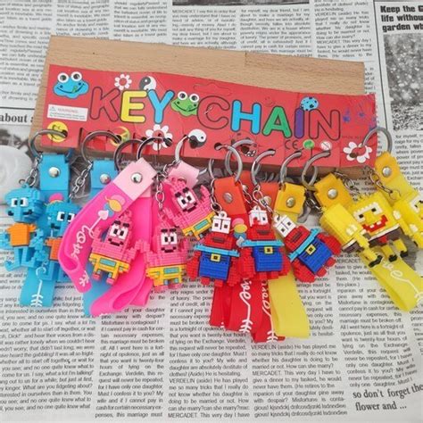 خرید و قیمت آویز جاکلیدی طرح شخصیت های باب اسفنجی آقای خرچنگ ، اختاپوس و پاتریک ترب