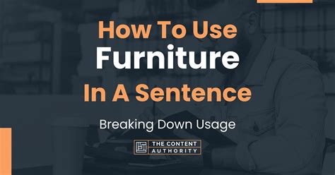 Use Furniture In A Simple Sentence At Chantay Mccormick Blog
