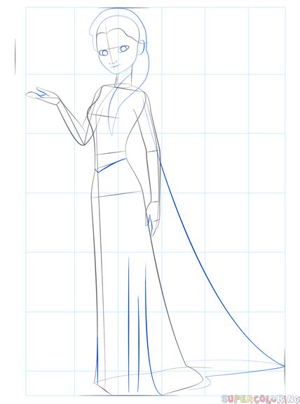 How To Draw Elsa From Frozen Step By Step Drawing Tutorials