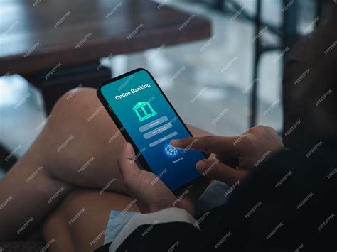 Premium Photo Mobile Banking Concept Online Banking Application Page On Smart Mobile Phone