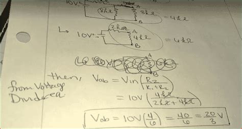 calculate the voltage between points a and b physics forums