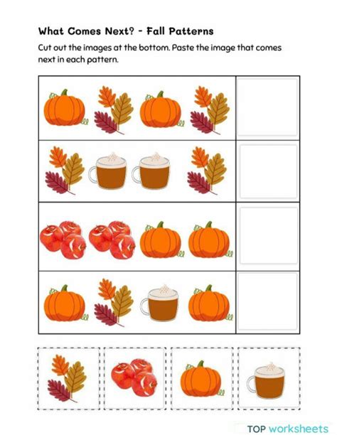 Fall Patterns Interactive Worksheet Topworksheets