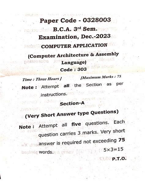Bca 3rd Sem Computer Architecture And Assembly Pdf